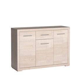 KOMMODE SALERNO 127,5/91/40,5cm mit 2 Schubladen 2 T&uuml;ren Eichefarben