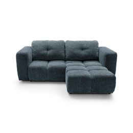 ECKSOFA ARTE 01 Dunkelblau Chenille mit Schlaffunktion