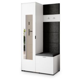 GARDEROBENSCHRANK VIRA 95/181/51 cm Modern Wei&szlig;