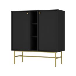 SIDEBOARD TORINO 100/108/41cm 2 T&uuml;ren Graphitfarben