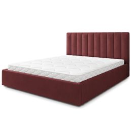 POLSTERBETT DEMERA MGV 180x200 cm mit Bettk&auml;sten - Rot
