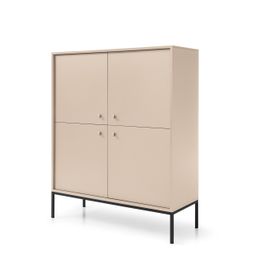 HIGHBOARD MONDO 104/125/39 cm mit 4 T&uuml;ren Beige
