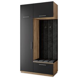 GARDEROBENSCHRANK REMA 120/240/60 cm Modern Eiche Wotan