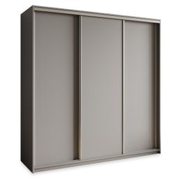 SCHWEBET&Uuml;RENSCHRANK NISSE 200/205/60 cm 3-t&uuml;rig Graphitfarben
