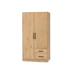 DREHT&Uuml;RENSCHRANK VANO 100/190/56cm 2-t&uuml;rig Eiche Artisan