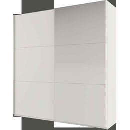 SCHWEBET&Uuml;RENSCHRANK ORIANNA 225/244/65 cm 2-t&uuml;rig mit Spiegel Wei&szlig;