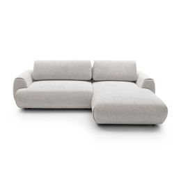 ECKSOFA ZEST Grau Geflochtener Stoff mit Schlaffunktion