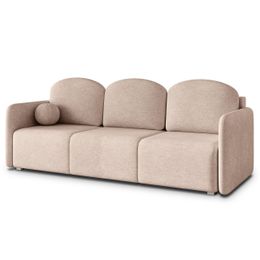 BETTSOFA SUVI III NV Beige Geflochtener Stoff mit Schlaffunktion