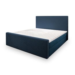 BOXBETT ALORIA 180x200 cm mit Matratze und Topper - Blau
