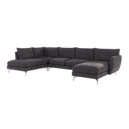 WOHNLANDSCHAFT Elou Graphit Luxusmicrofaser