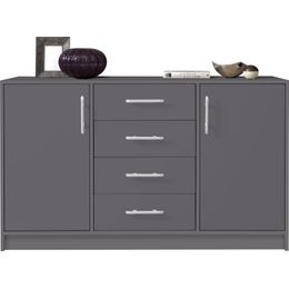KOMMODE VANO 140/84/40cm mit 4 Schubladen 2 T&uuml;ren Anthrazit