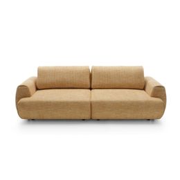 BETTSOFA ZEST Gelb Chenille-Stoff mit Schlaffunktion