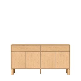 KOMMODE SABBIA 180/91,6/40,6cm mit 2 Schubladen 4 T&uuml;ren Eichefarben
