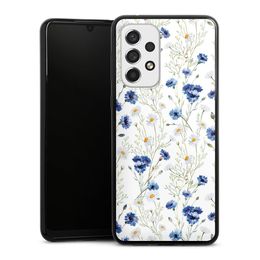 DeinDesign Galaxy A33 5G Handy Slim Case extra d&uuml;nn Silikon Handyh&uuml;lle schwarz H&uuml;lle Flower Muster Flowers Silikon Slim Case