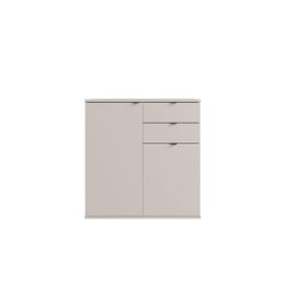 KOMMODE METRIX 80/82,5/35cm mit 2 Schubladen 2 T&uuml;ren Kaschmir
