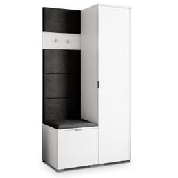 GARDEROBENSCHRANK LORI 95/181/51 cm Modern Wei&szlig;