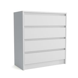KOMMODE ASTORRE 75/82/35 cm mit 4 Schubladen Wei&szlig;