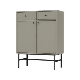 SIDEBOARD TORINO 84/108/41cm mit 2 Schubladen 2 T&uuml;ren Hellgr&uuml;n