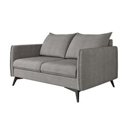 2-SITZER-SOFA Pulse Grau Luxusmicrofaser