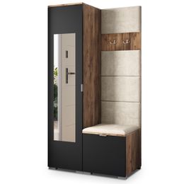 GARDEROBENSCHRANK VIRA 95/181/51 cm Modern Eichefarben