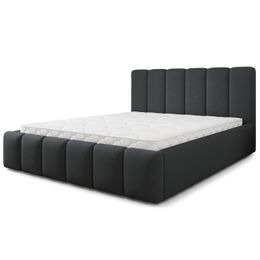 POLSTERBETT ATTORA SR 160x200 cm mit Bettk&auml;sten - Schwarz