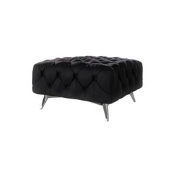 HOCKER Chesterfield Laura Schwarz Samt