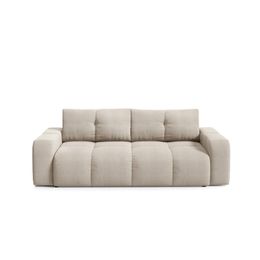 BETTSOFA DUCA Beige Jersey- Stoff mit Schlaffunktion