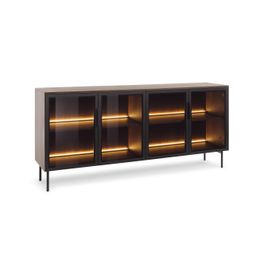 SIDEBOARD GLORIA 181,3x39,3x82,6 cm mit 4 T&uuml;ren Eichefarben