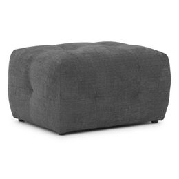 POLSTERHOCKER Kozy im Bumpy-Design aus weichem Grau Chenille-Stoff