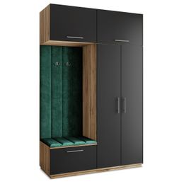 GARDEROBENSCHRANK REMA 150/240/60 cm Modern Garderobe-Set Eiche Wotan