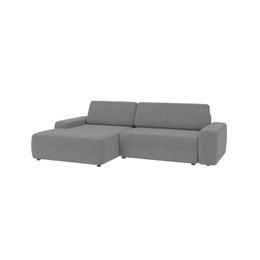 ECKSOFA Lopez Hellgrau Samt-Stoff