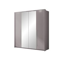 DREHT&Uuml;RENSCHRANK QUINN 209/219/65 cm 2-t&uuml;rig mit Spiegel Braun