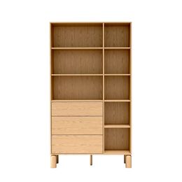B&Uuml;CHERREGAL SABBIA 110/197/40,6 cm Wohnzimmerregal Hochschrank Regal Eichefarben