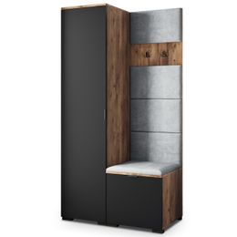 GARDEROBENSCHRANK LORI 95/181/51 cm Modern Eichefarben