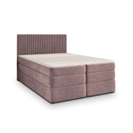 BOXSPRINGBETT FELBIO 180x200 cm mit Matratze und Topper - Rosa