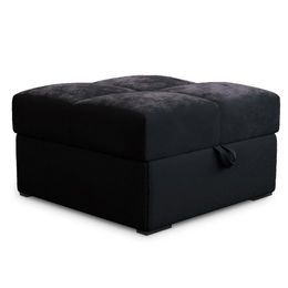 POUF MIZA Schwarz 65x65 cm