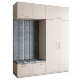 GARDEROBENSCHRANK REMA 200/240/60 cm Modern Garderobe-Set Kaschmir