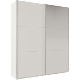 SCHWEBET&Uuml;RENSCHRANK ORIANNA 200/244/65 cm 2-t&uuml;rig mit Spiegel Wei&szlig;