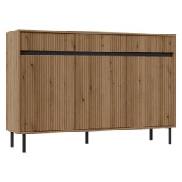 SIDEBOARD OSTIA 149/100/40 cm mit 3 Schubladen 3 T&uuml;ren Goldfarben