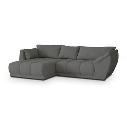 ECKSOFA ORENTI L-S Grau Boucle-Stoff mit Schlaffunktion