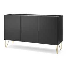 SIDEBOARD ARMONIA 144/83/37 cm mit 3 T&uuml;ren Schwarz
