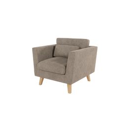 SESSEL Mario Dunkelbeige Microfaser