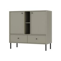 KOMMODE TORINO 100/95/41 cm mit 2 Schubladen 2 T&uuml;ren Hellgr&uuml;n