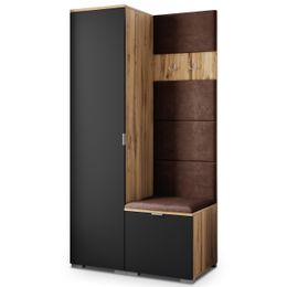 GARDEROBENSCHRANK LORI 95/181/51 cm Modern Garderobe-Set Eiche Wotan