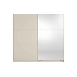 SCHWEBET&Uuml;RENSCHRANK RADEN 221/207/60cm 2-t&uuml;rig mit Spiegel Beige
