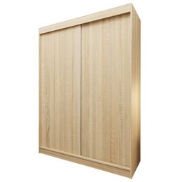 SCHWEBET&Uuml;RENSCHRANK SOFIA 150/216/61 cm 2-t&uuml;rig Sonoma Eiche