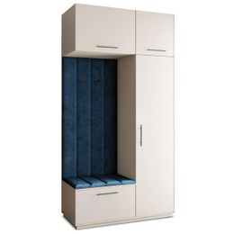 GARDEROBENSCHRANK REMA 120/240/60 cm Modern Garderobe-Set Kaschmir