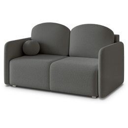 BETTSOFA SUVI II Q Grau Bucle-Stoff mit Schlaffunktion