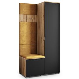 GARDEROBENSCHRANK LORI 95/181/51 cm Modern Garderobe-Set Eiche Wotan