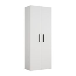 GARDEROBENSCHRANK MODULO 80/204/40 cm Modern Garderobe-Set Wei&szlig;